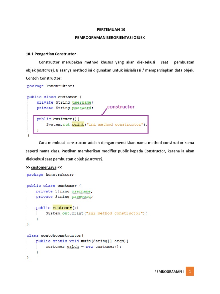 Pemrograman 1 Pertemuan 10 | PDF