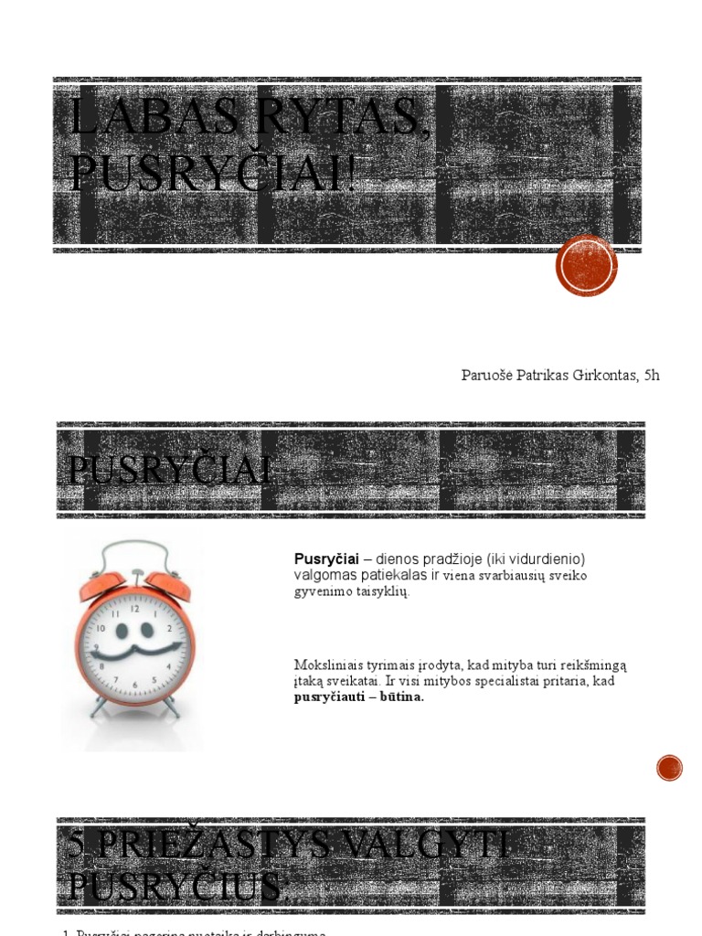 Labas Rytas, Pusryčiai! | PDF