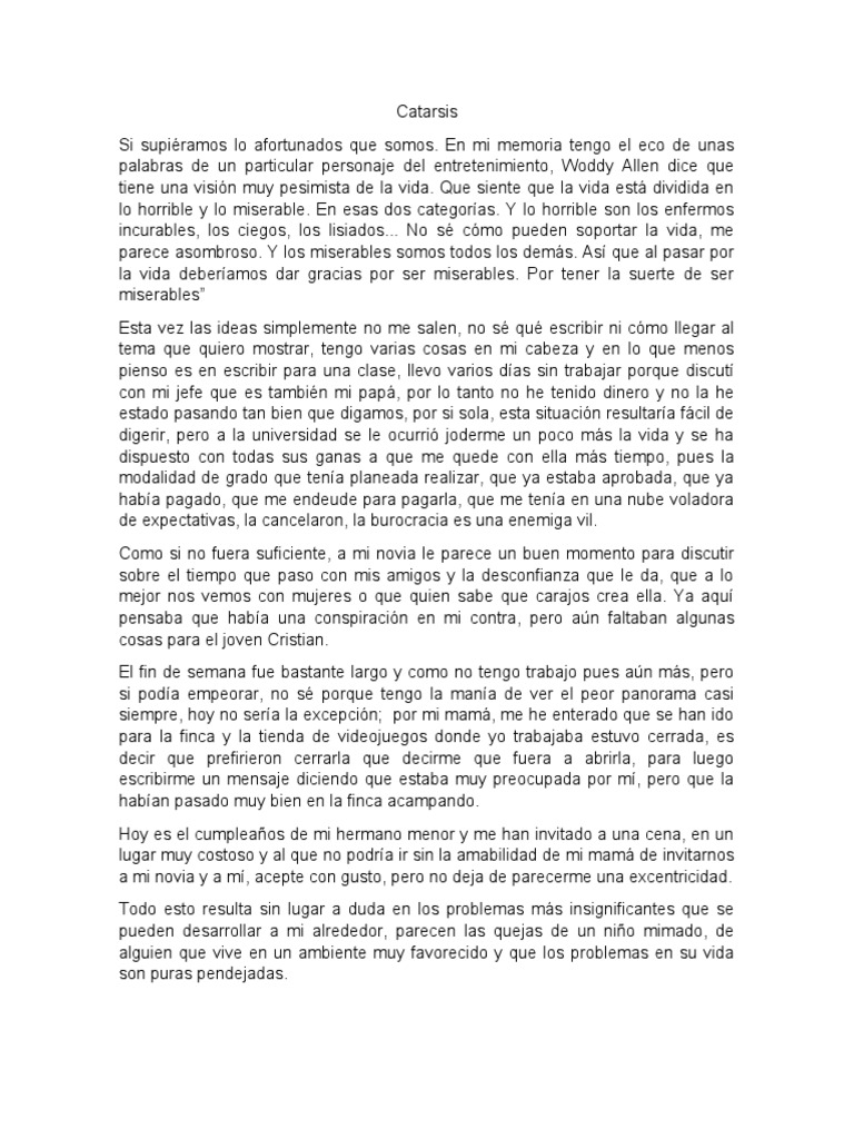 Catarsis | PDF