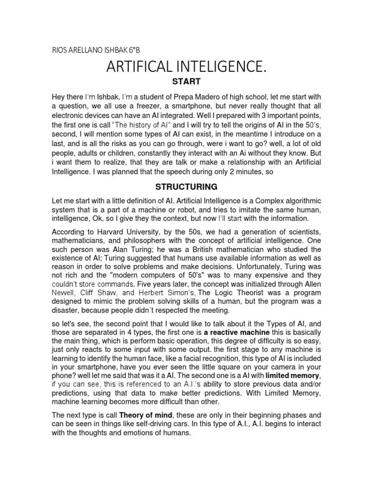 Script About AI | PDF | Artificial Intelligence | Intelligence (AI) & Semantics