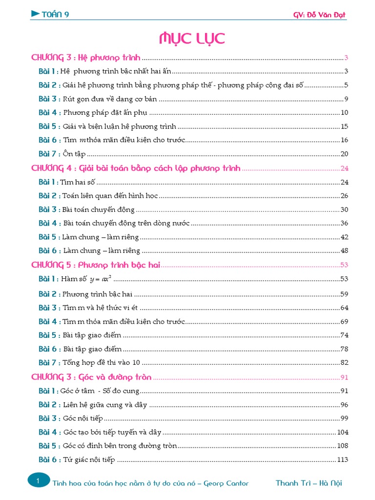 Ly Thuyet Va Bai Tap Mon Toan 9 Hoc Ki 2 Do Van Dat | PDF