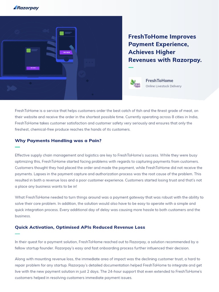 Razorpay - FreshToHome Case Study | PDF | Business Economics | Economies