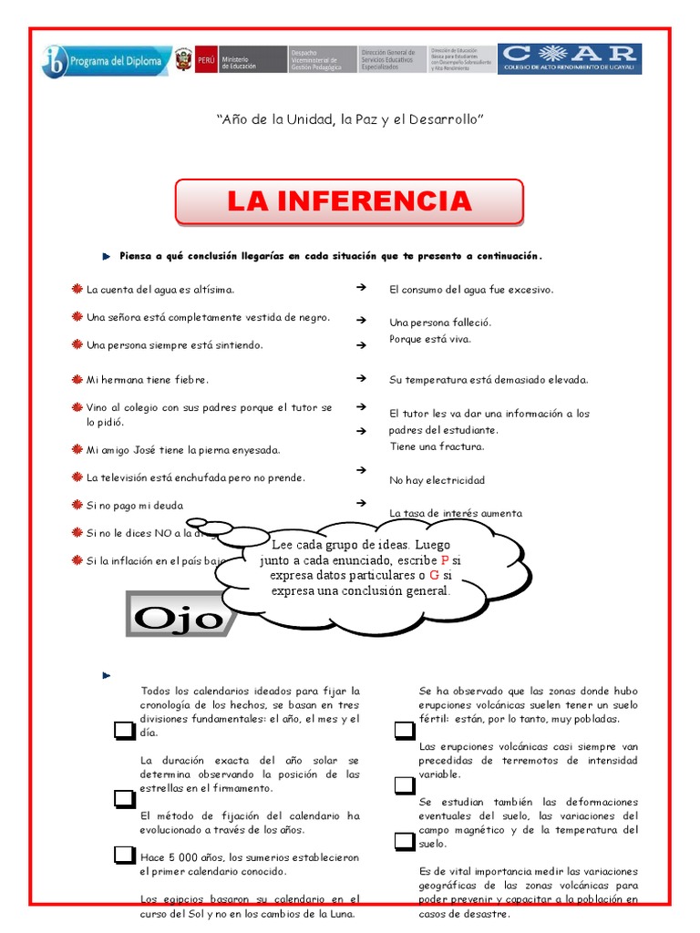 Ejercicios de Inferencia | PDF | especia