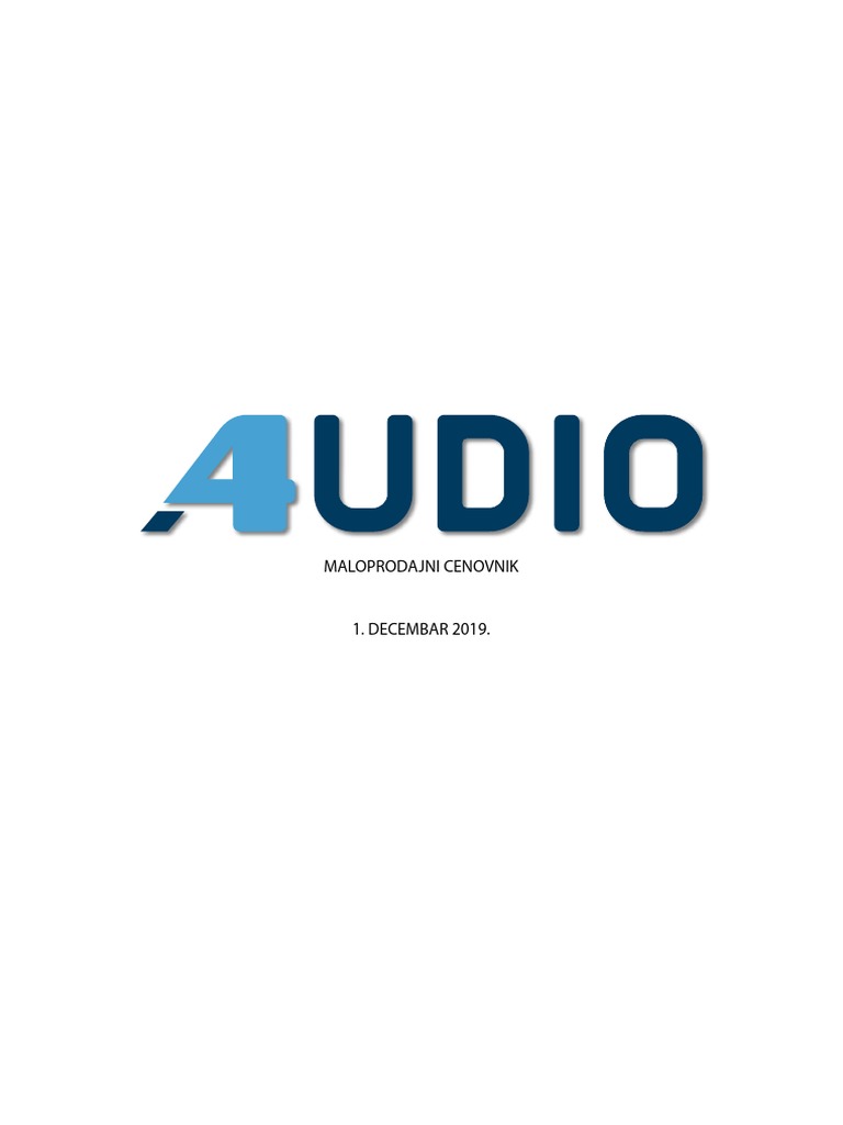 4audio Cenovnik Decembar 2019 | PDF