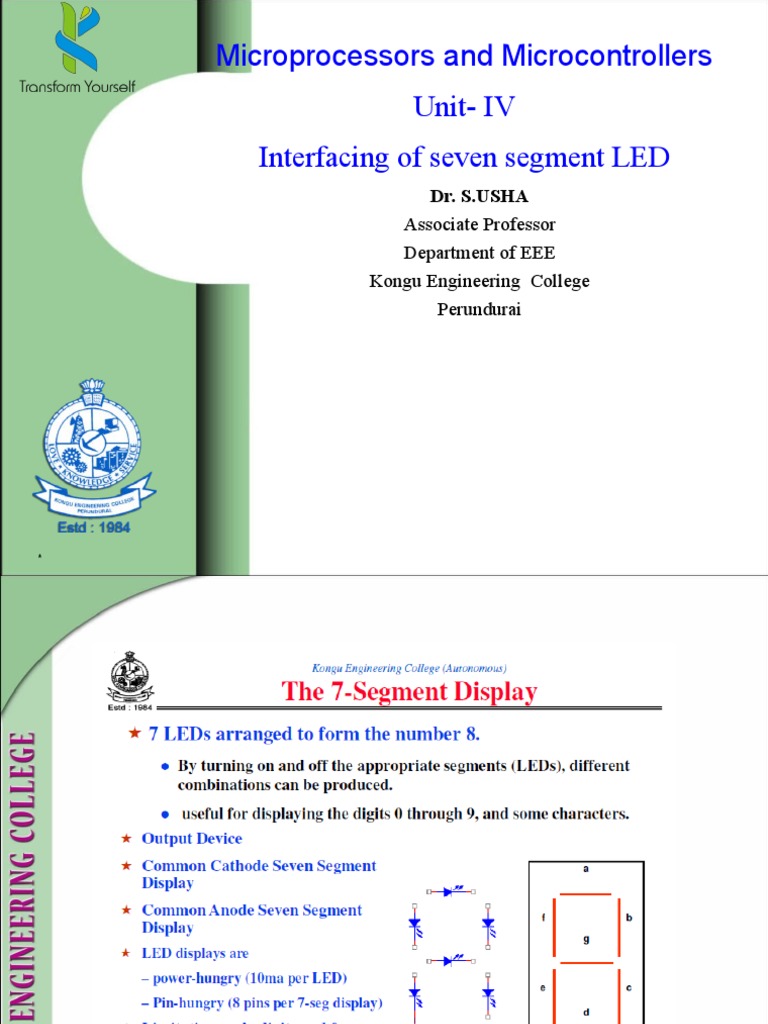 7 Segment LED Interfacing | PDF