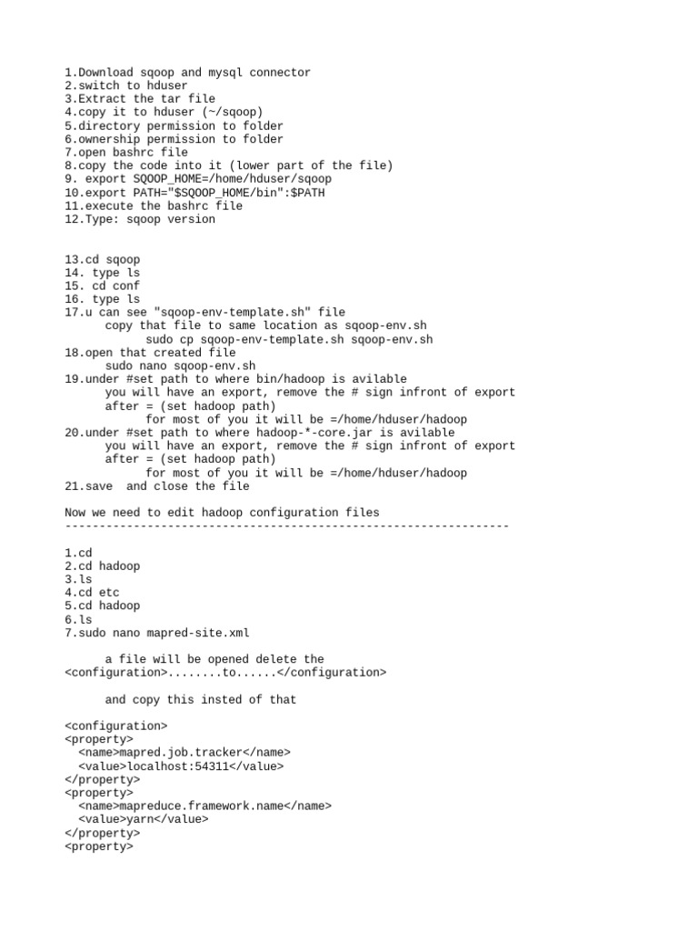 Sqoop Configuration and Installation | PDF | Computer File | Information Retrieval