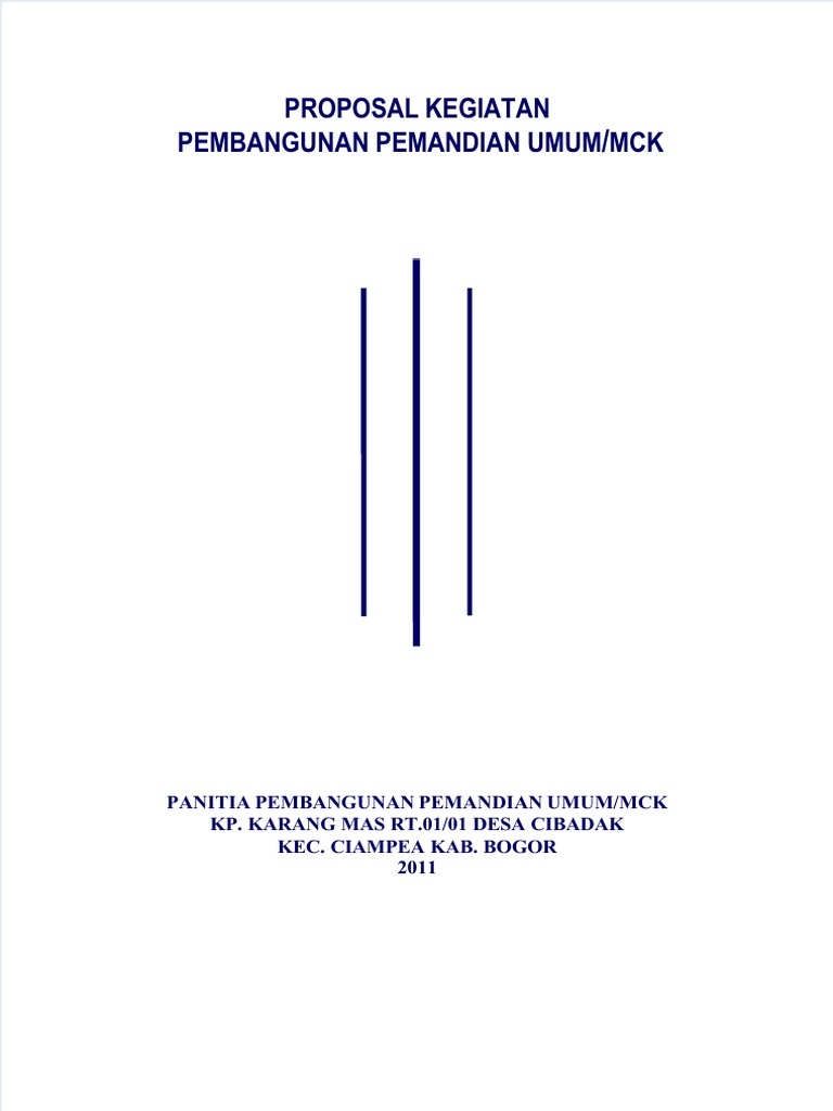 Dokumen - Tips - Proposal Kegiatan MCK | PDF | Pengelolaan Keuangan ...