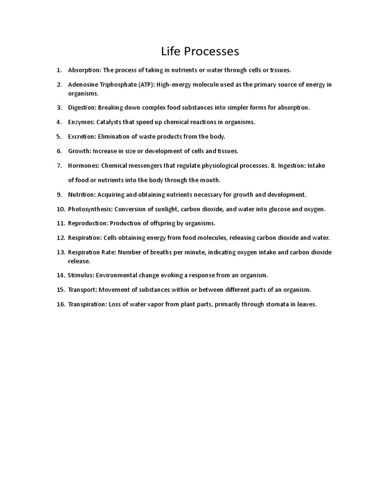 Life Processes | PDF