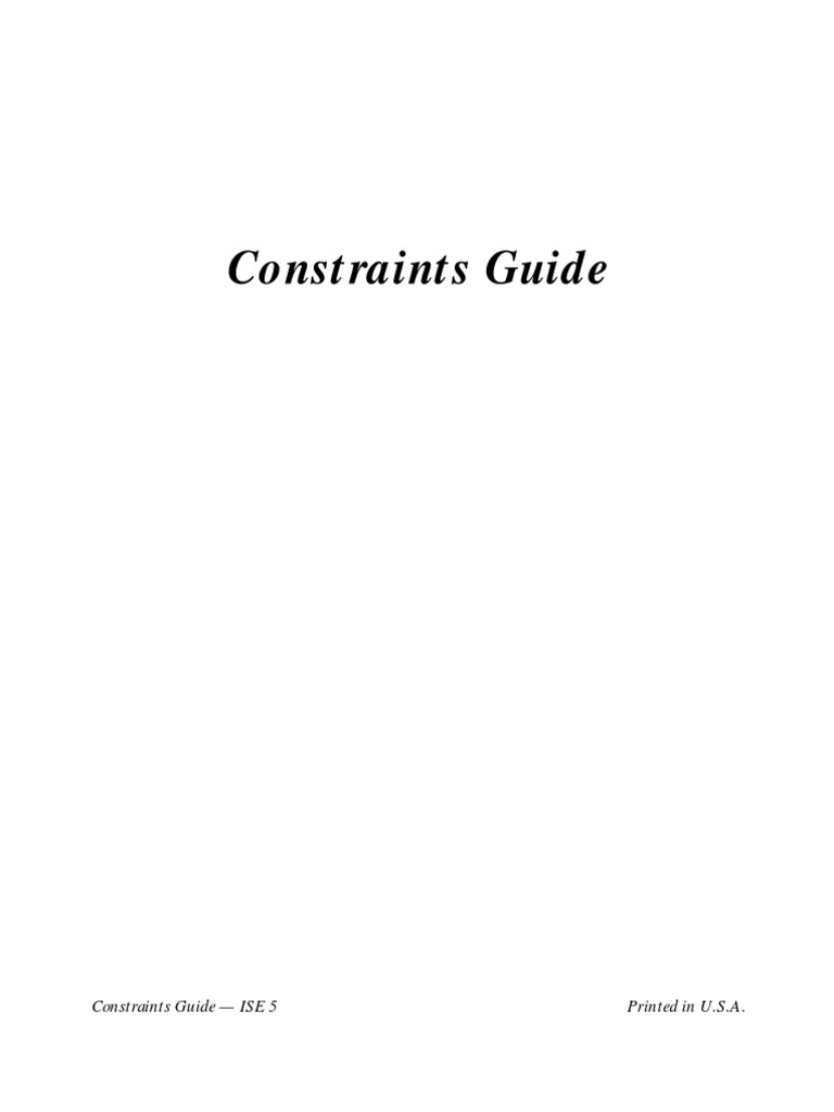 Constraints Guide Pdf Ellipsis Vhdl 