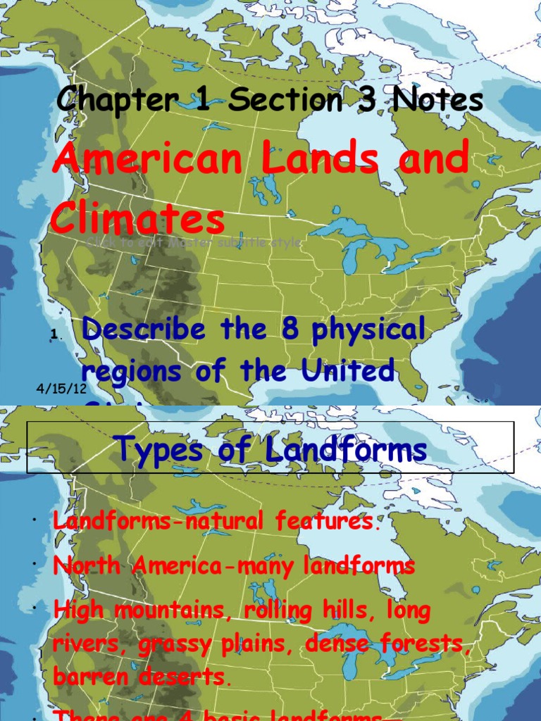 North American Landforms Overview | PDF | Rocky Mountains | Mountains