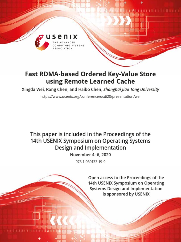 Fast RDMA-Based Ordered Key-Value Store Using Remote Learned Cache ... Fast RDMA-Based Ordered Key-Value Store Using Remote Learned Cache ...