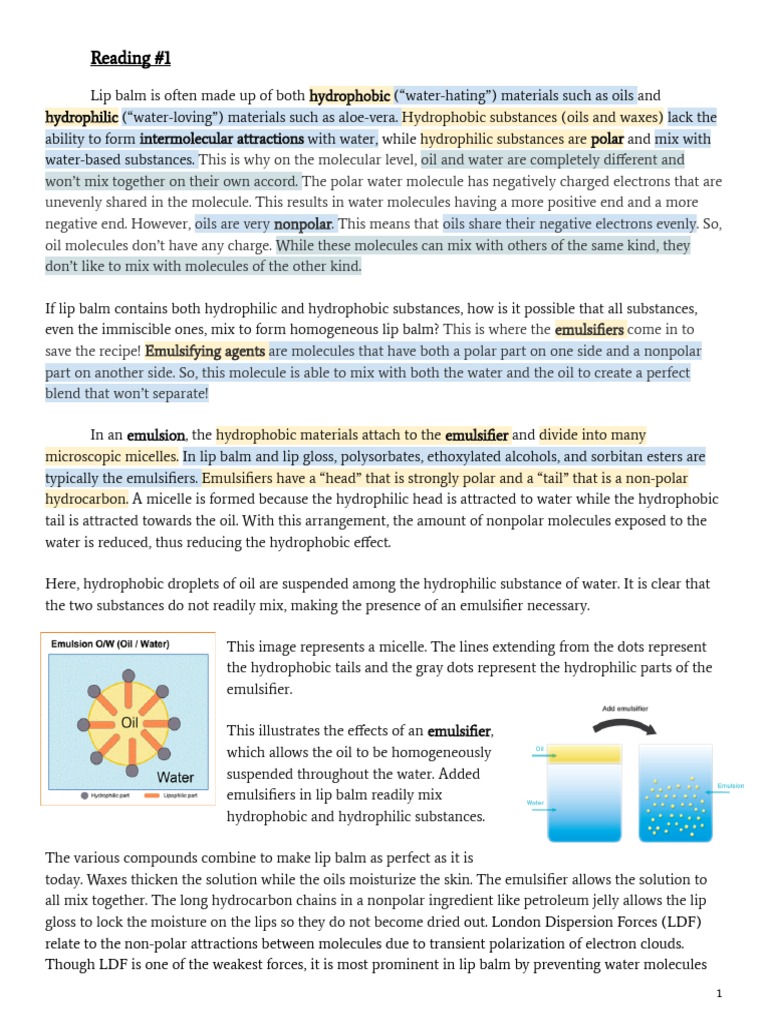 Chapstick Engineering-Step 2 | PDF | Chemical Polarity | Emulsion