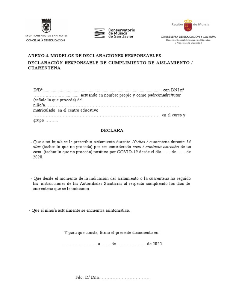 Declaración Responsable | PDF | Ciencias sociales