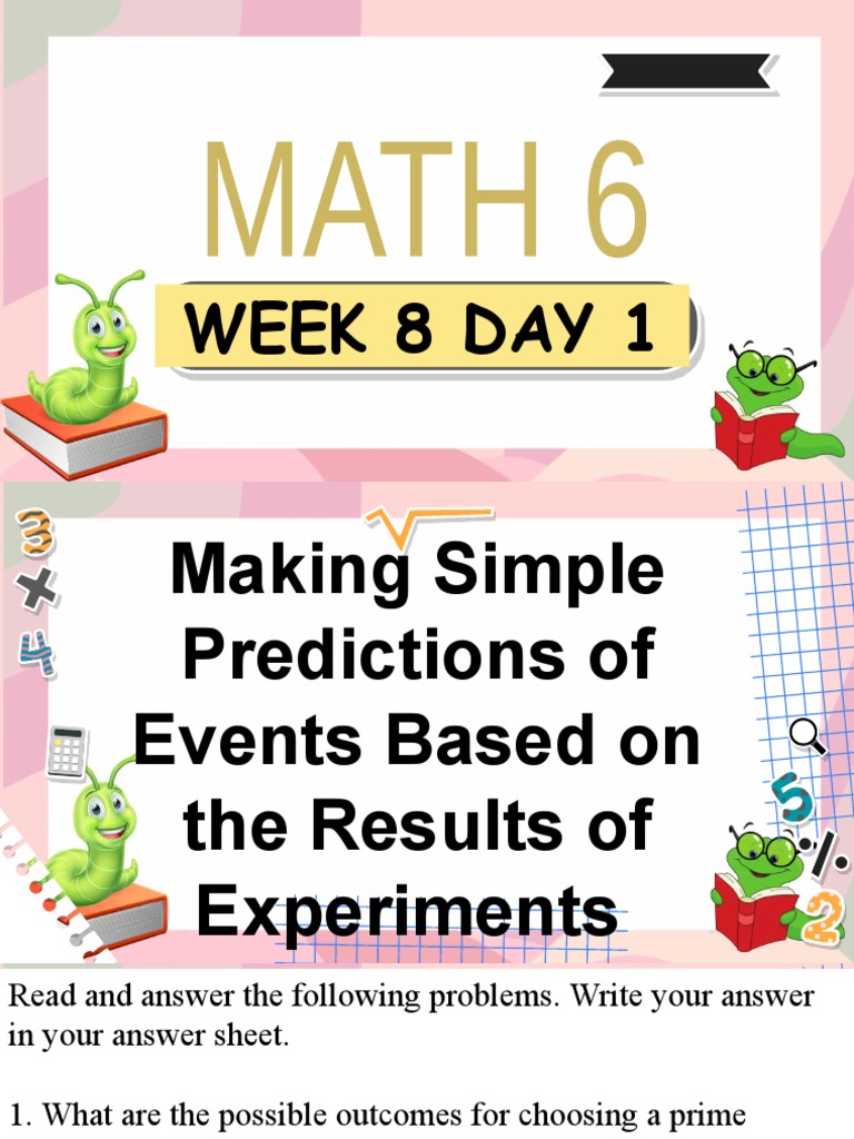 Math 6 Q4 W8 | PDF | Probability | Experiment