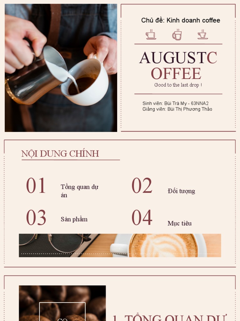 Popic Café Company Profile by Slidesgo | PDF