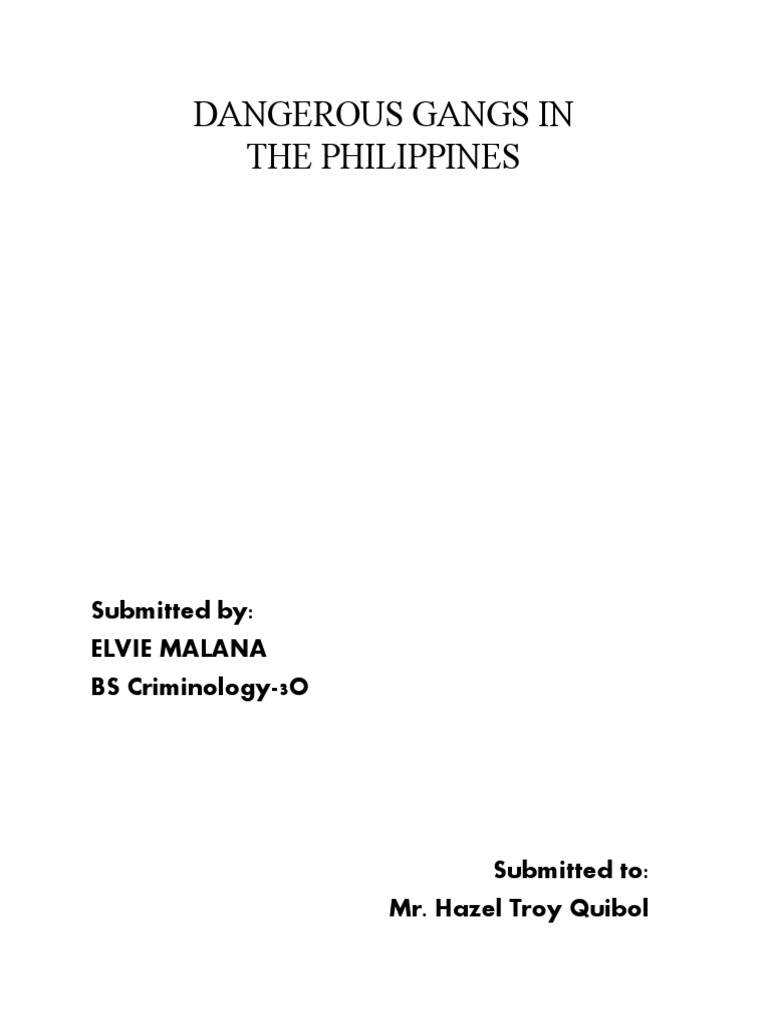 Dangerous Gangs | PDF