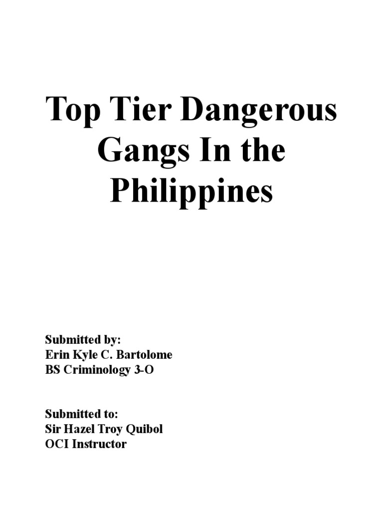 GANGS | PDF | Hazards | Crime & Violence