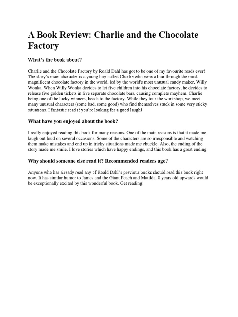 Charlie and The Chocolate Factory | PDF