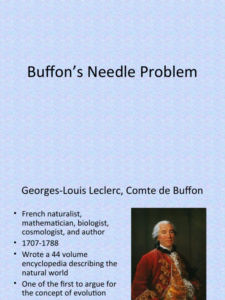 Buffons Needle Problem | PDF | Pi | Mathematics