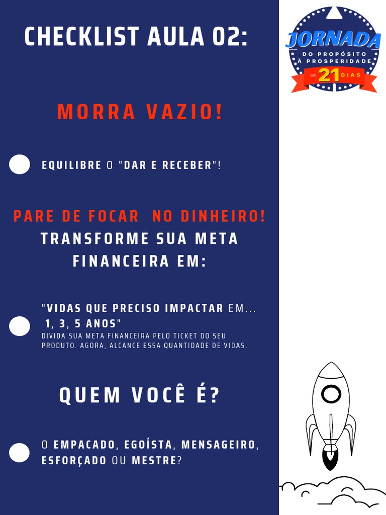 JORNADA+DPP+-+CHECKLIST+aula (2) | PDF