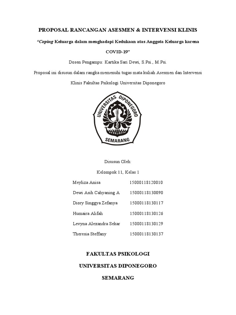 Proposal Intervensi Klinis - Kelompok 11 - UAS | PDF