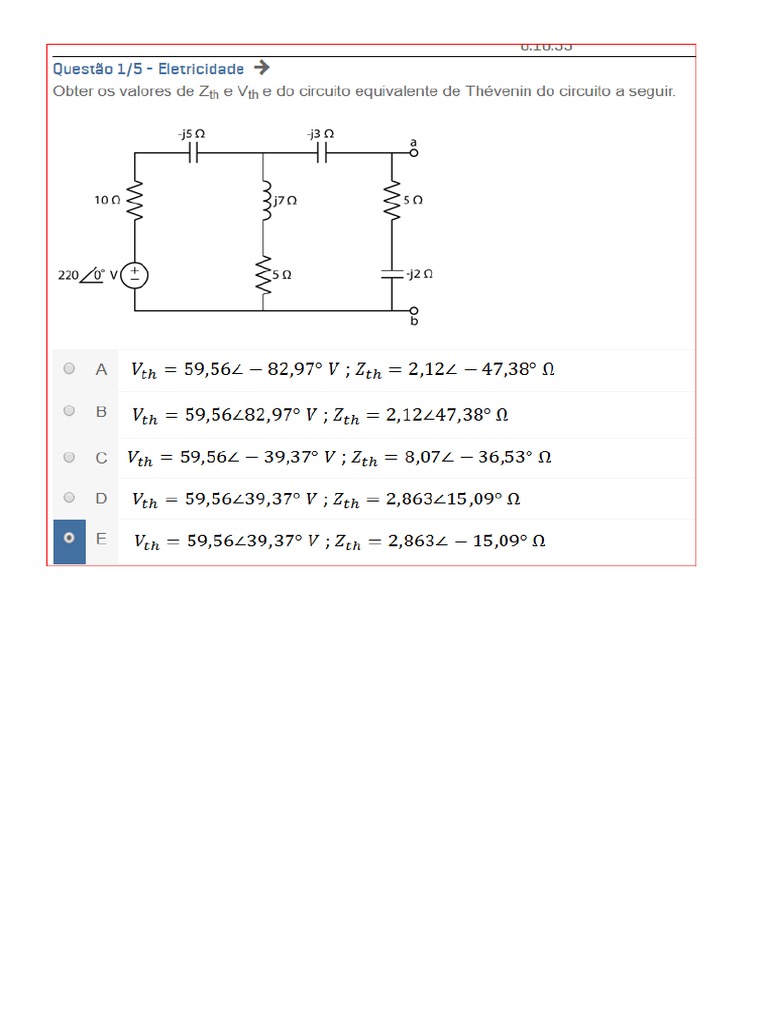 Apol 5 Eletricidade Uninter | PDF