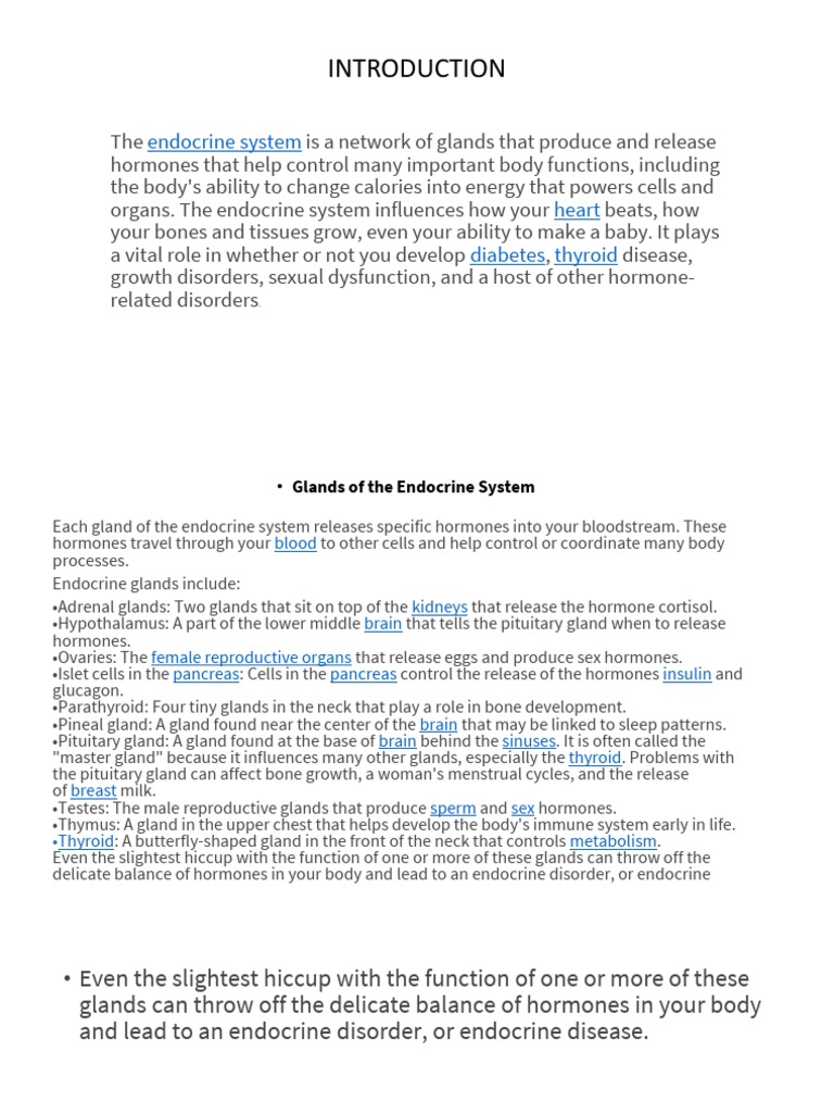 Bio Project | PDF | Endocrine System | Human Body