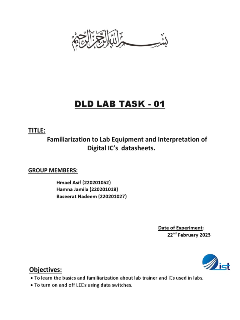 DLD Lab 1 | PDF | Logic Gate | Integrated Circuit