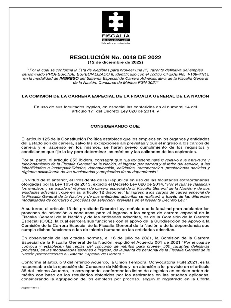 Res 0049 | PDF | Gobierno