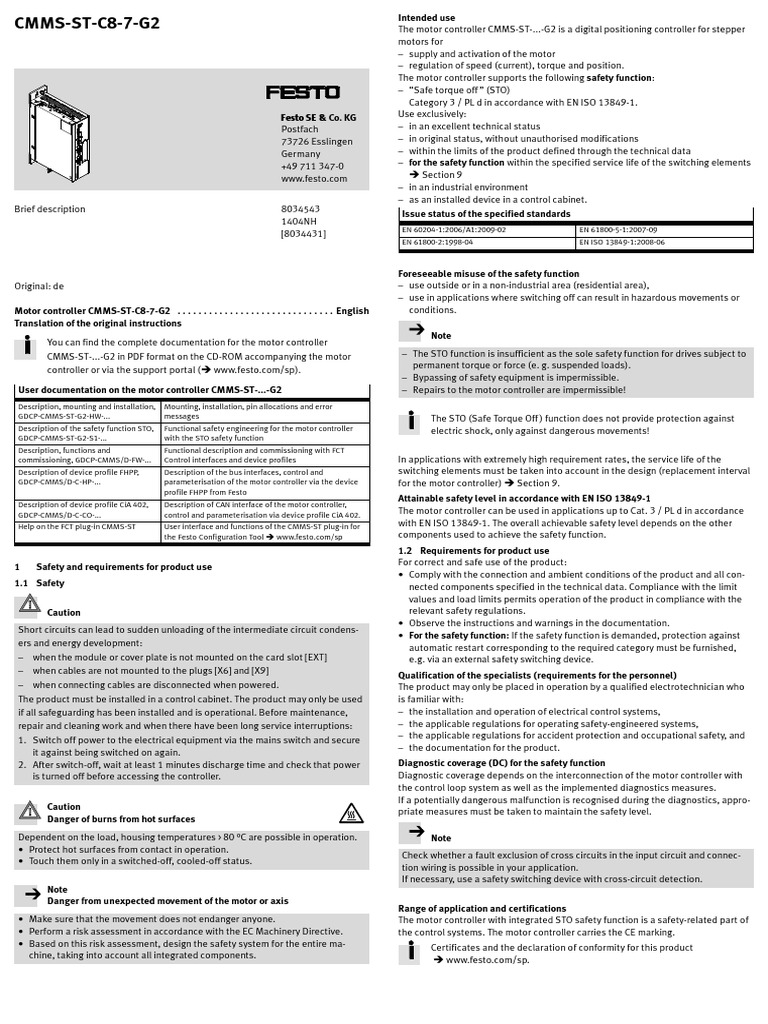 CMMS ST G2 - 2014 04 - 8034431g1 | PDF | Electric Motor | Power Supply