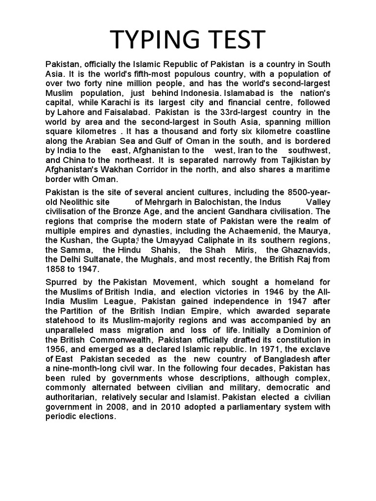 Typing Test For JBS | PDF