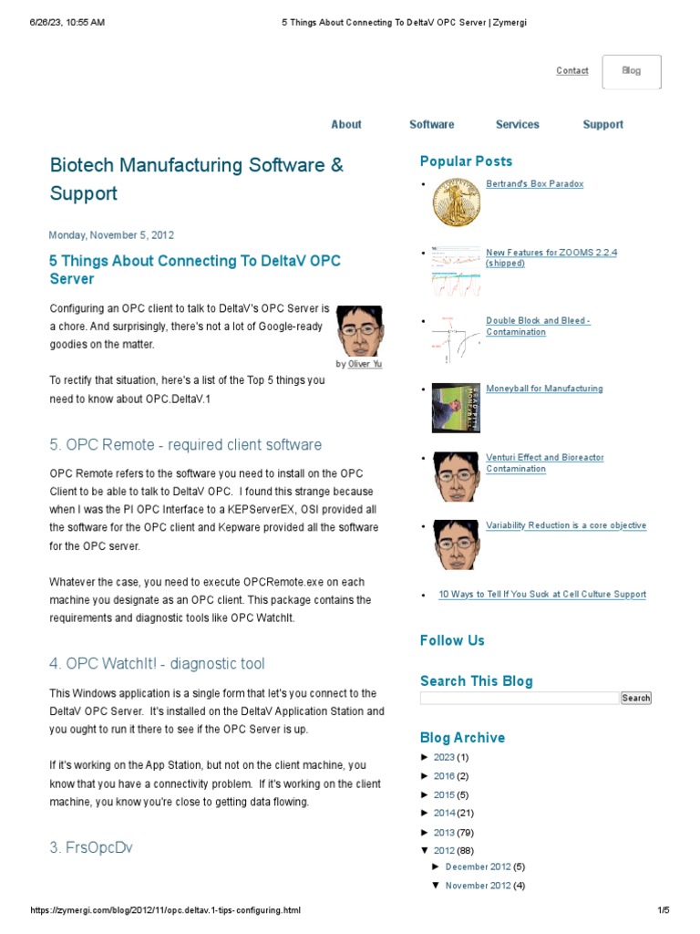 DeltaV OPC Server Connection Tips | PDF | Client (Computing) | Software