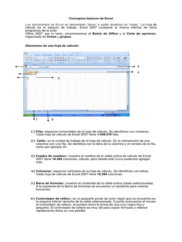 Capacitación-Elementos Básicos en Excel-MM | PDF | Hoja de cálculo | Microsoft Excel