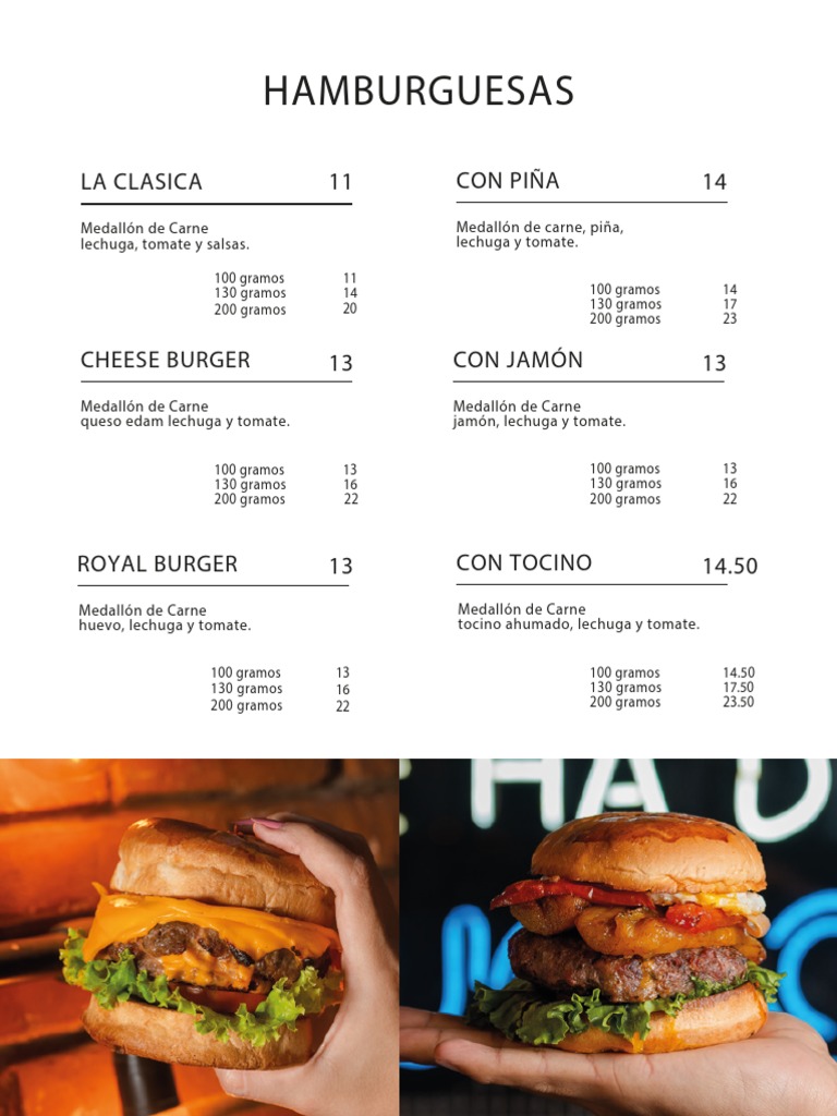 Nueva Carta | PDF | Tocino | Alimentos preparados