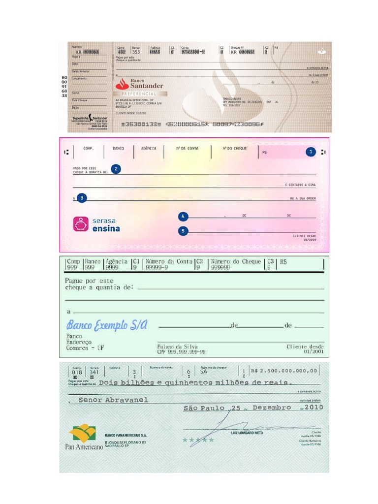 Modelos de cheque | PDF