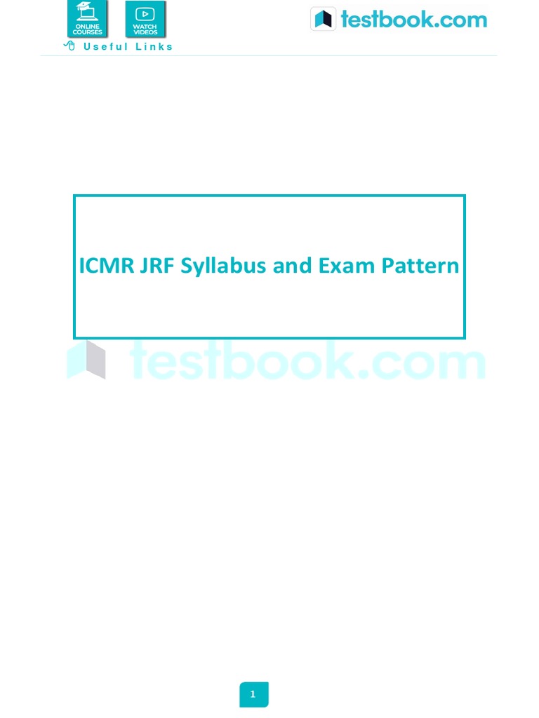 Icmr JRF Syllabus and Exam Pattern 0efaab6e | PDF | Science