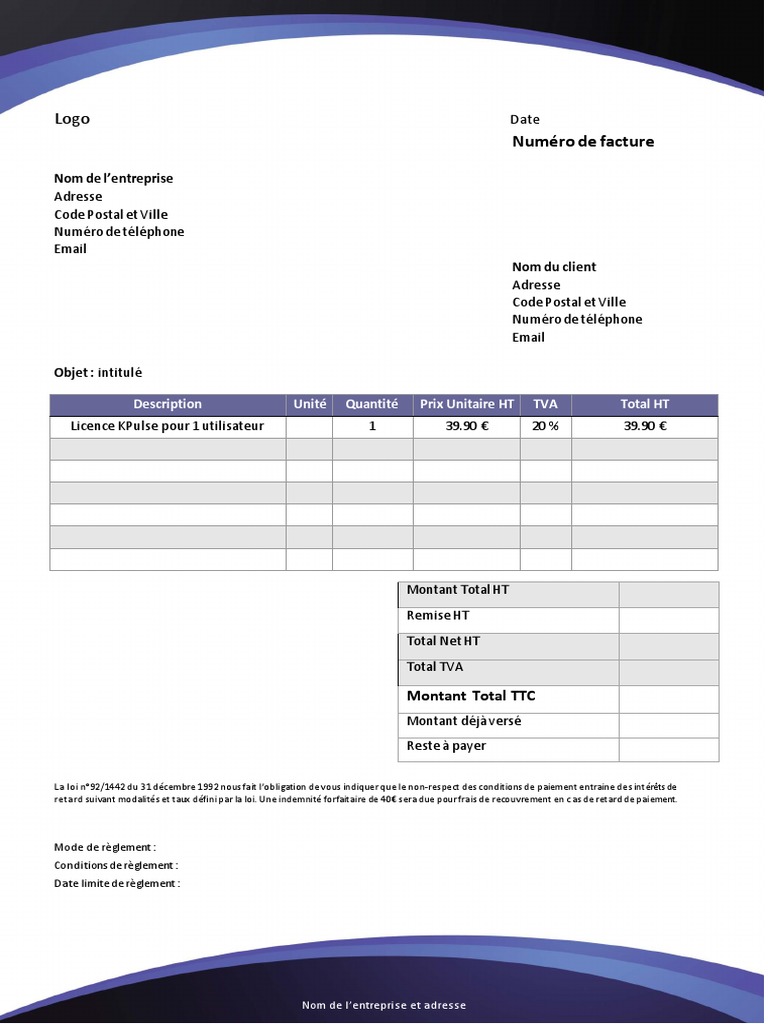 Facture Word 2 | PDF