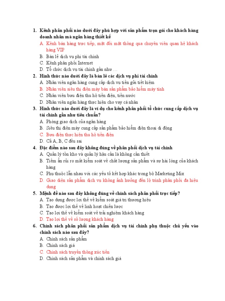 trắc nghiệm MDVTC | PDF