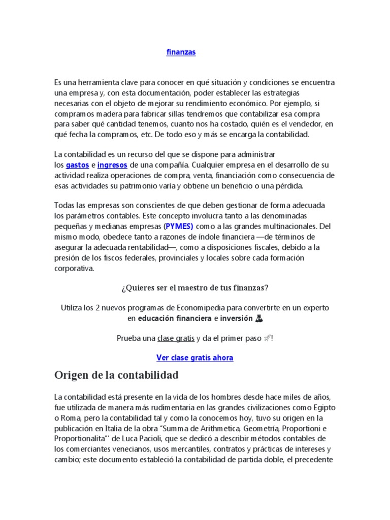 La Contabilidad | PDF | Contabilidad | Negocios económicos