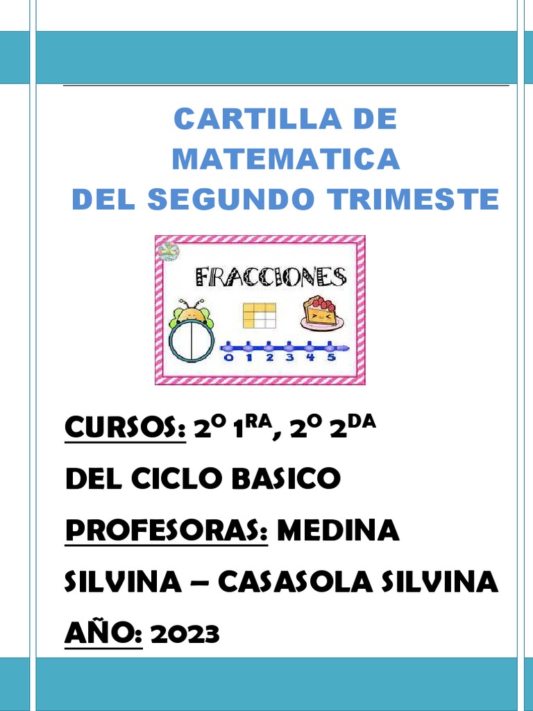 Cartilla Del 2do Trimestre 2°AÑO2023 | PDF | Ecuaciones | Número racional