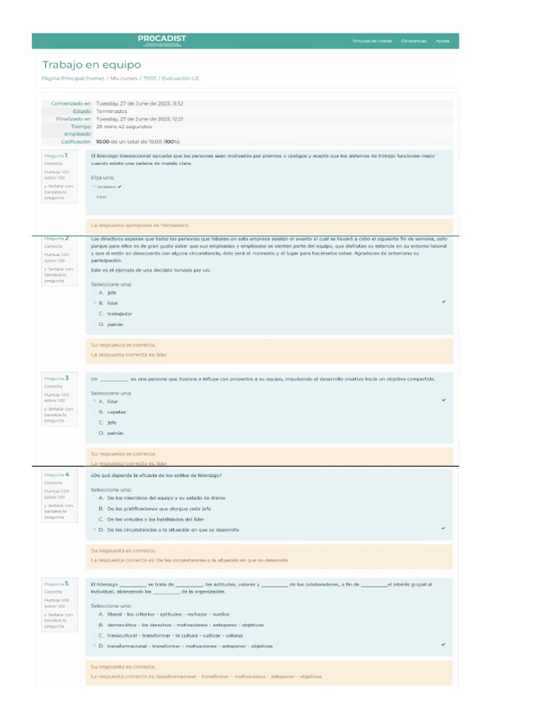 Evaluación U2 - Trabajo en Equipo | PDF