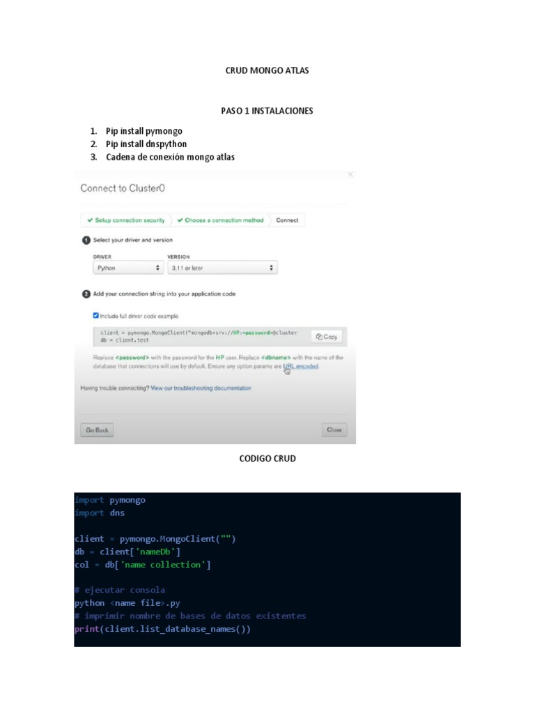 Crud Mongo Atlas | PDF | Métodos y materiales de enseñanza | Informática