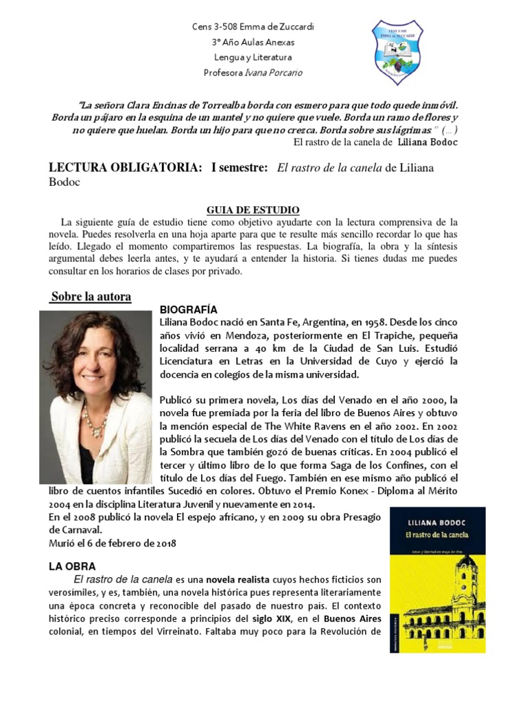 Guia de Estudio El Rastro de La Canela | PDF