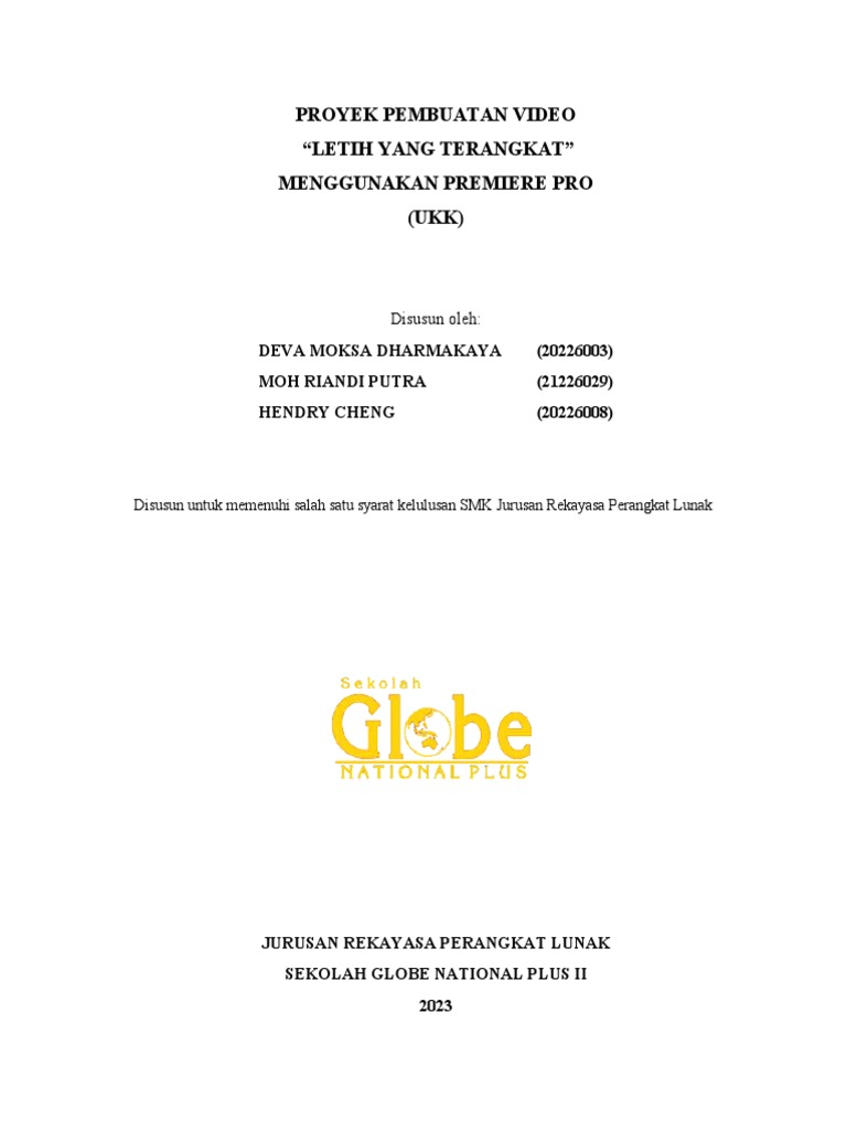 Format Laporan Ukk Film Pendek Revisi Fix | PDF