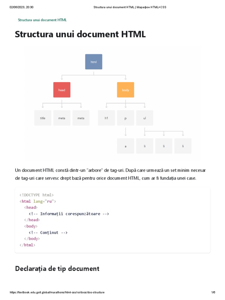 03.structura Unui Document HTML | PDF