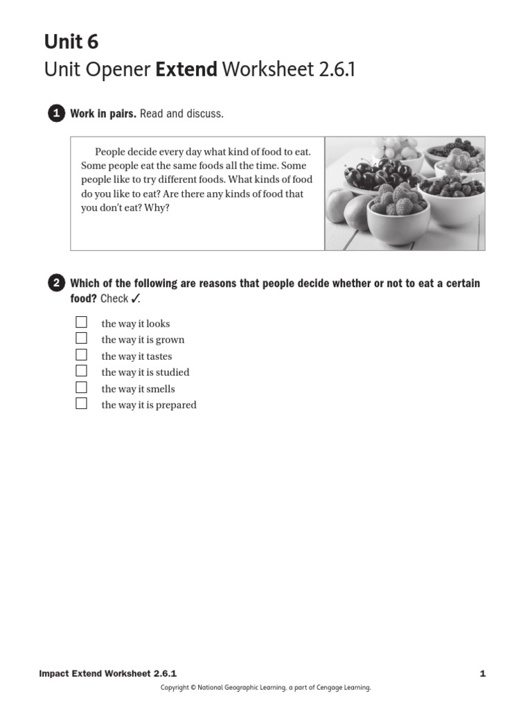 Owi l02 U06 01 Worksheet 1 | PDF
