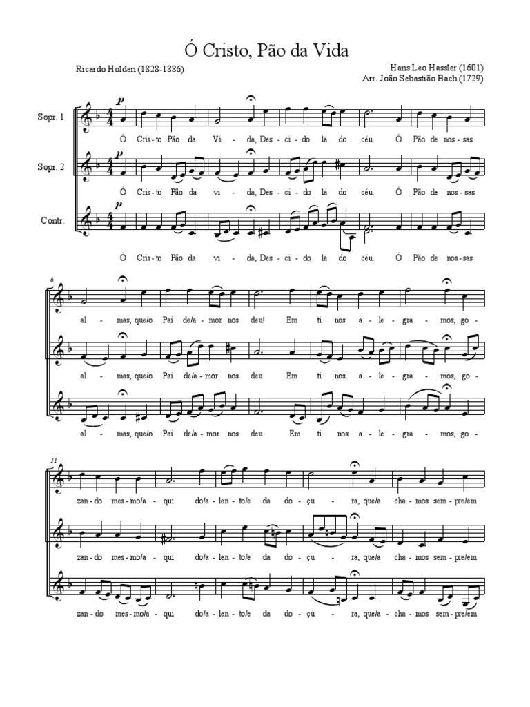 Bach - Ó Cristo, Pão Da Vida | PDF