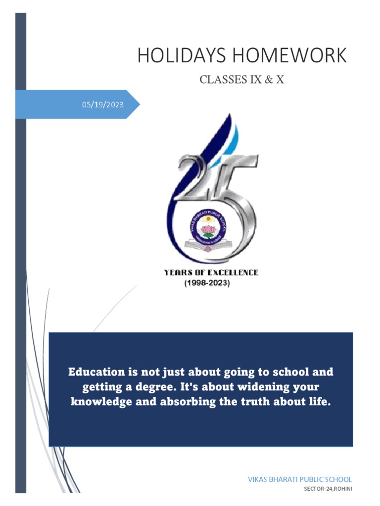 Final Updated Holiday Homrwork Class 2023-24 | PDF | Sustainability ...