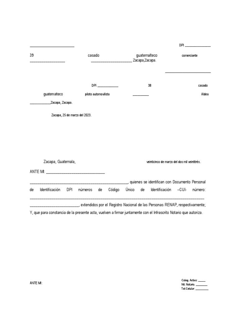 Modelo de Endoso en Titulo de Propiedad Betio | PDF