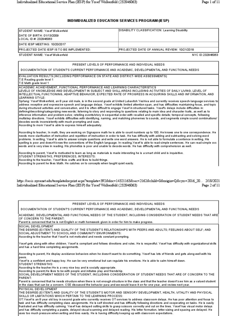 Type 1 | Download Free PDF | Special Education | Teachers